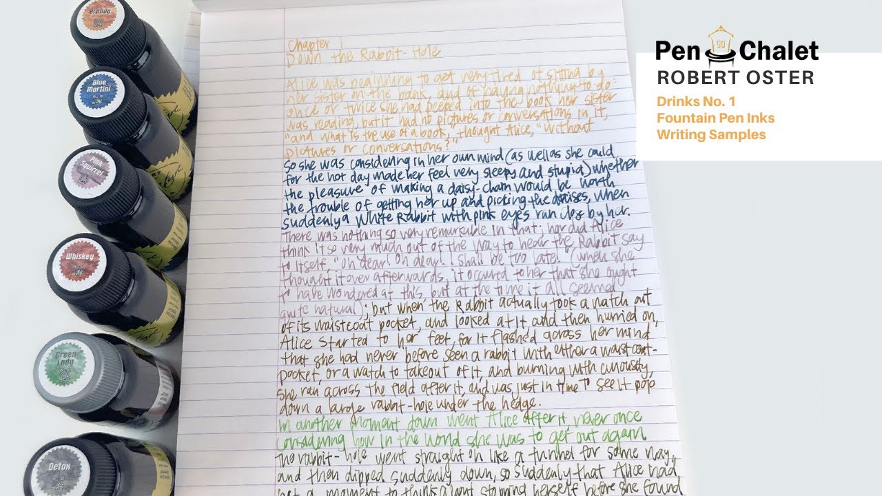 Your Drinks No. 1 Writing Samples! Robert Oster's Newest Fountain Pen ...