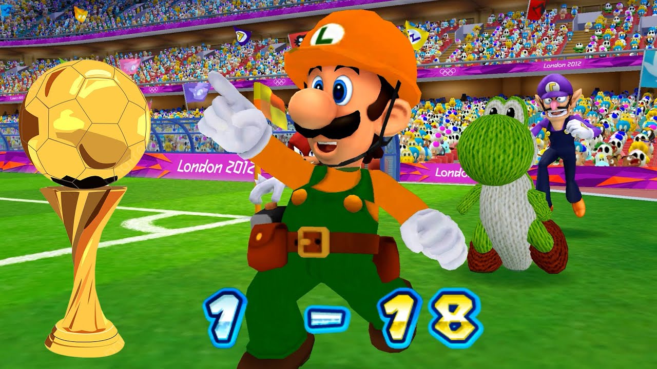 Mario and Sonic at the Olympic Games 2012 Football Luigi,yoshi,shadow ...