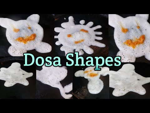 Easy To Make Dosa దోశ Shapes - YouTube