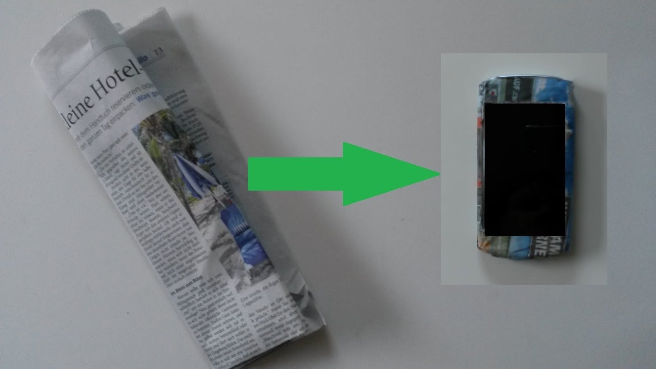 Stabile Handyhülle aus Zeitung selber machen DIY Smartphone Papier ...