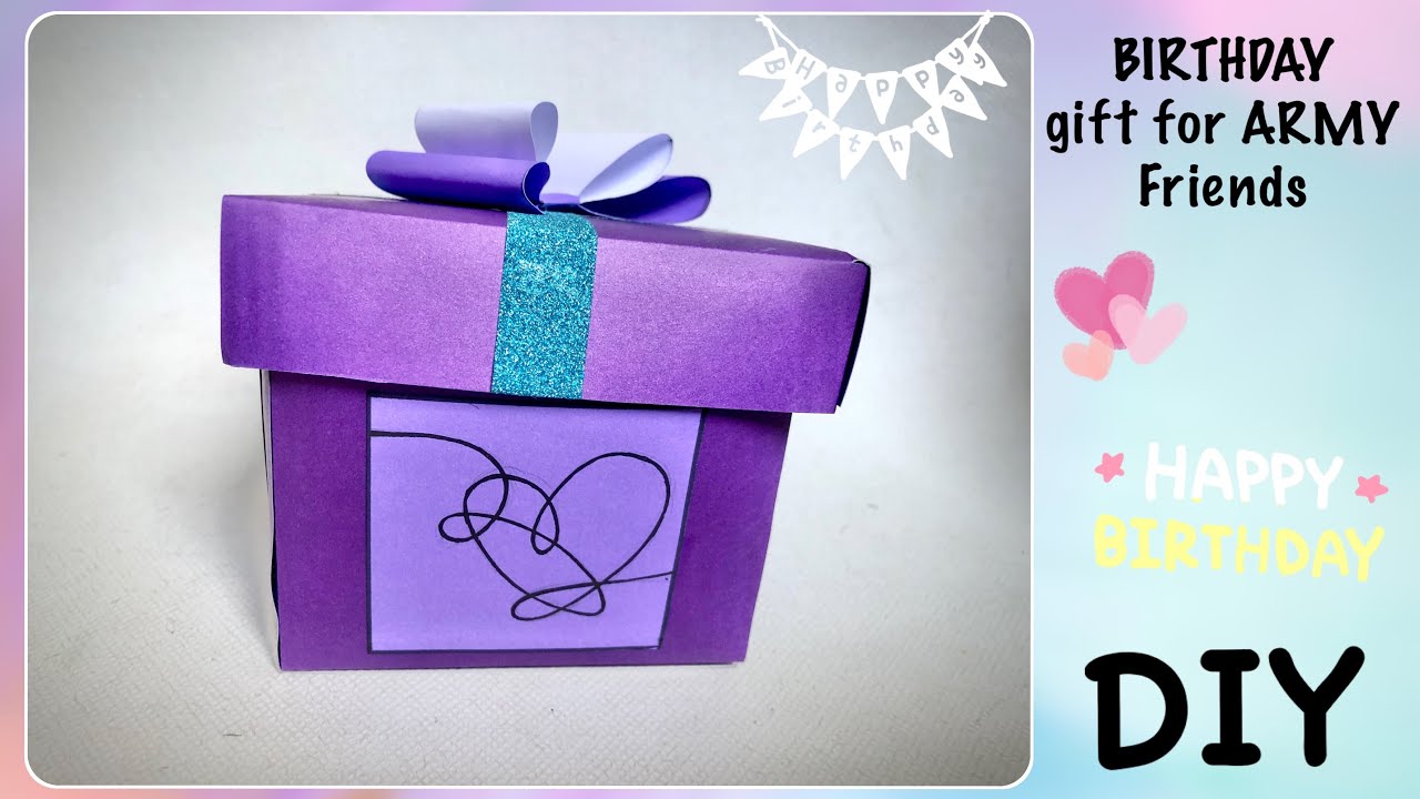 DIY Birthday card for ARMY friend..| BTS DIY(without printing) part-6 ...