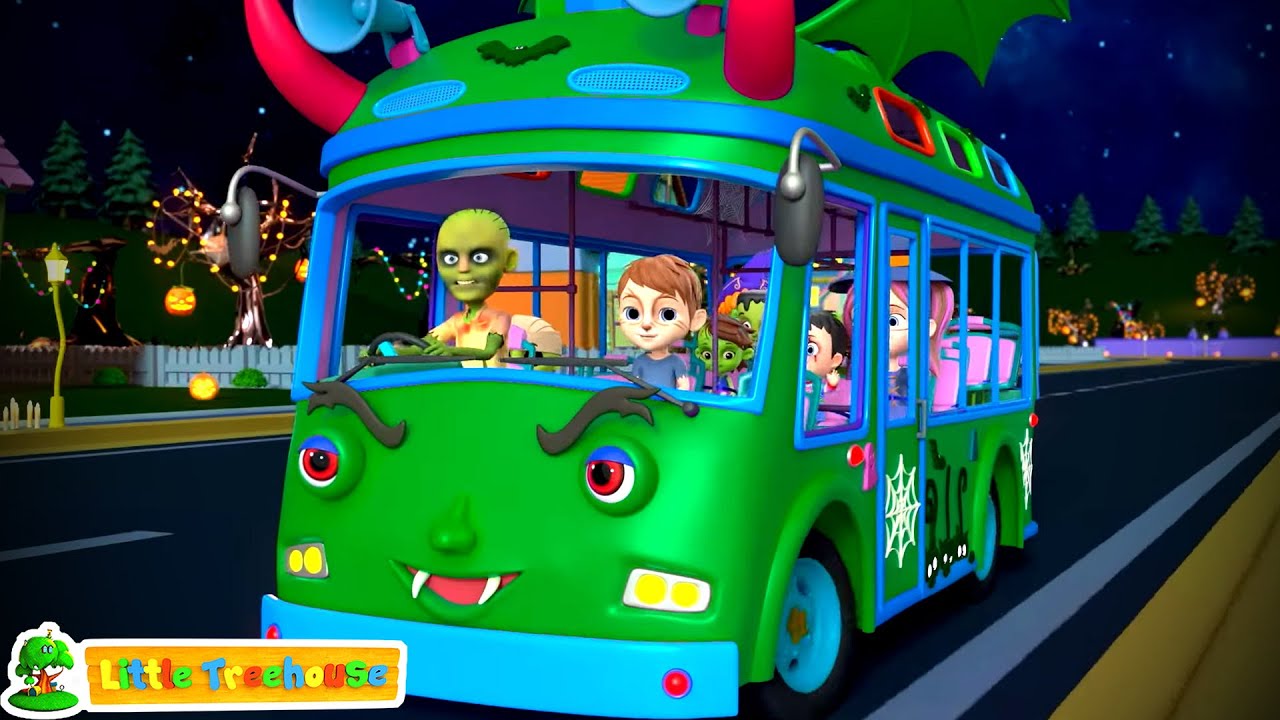 Spooky Bus, Wheels On The Bus Go Round And Round, Halloween Rhymes by ...