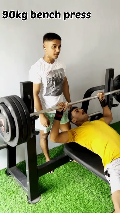 💪90kg press B/W-61kg...||#shorts #gym #fitness #trending #motivation - YouTube