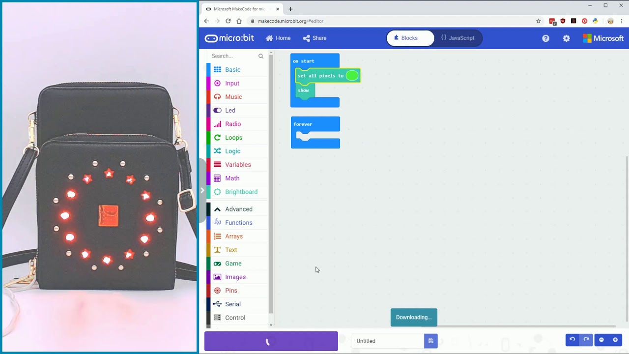 Changing Bright Bag Colors with MakeCode - YouTube