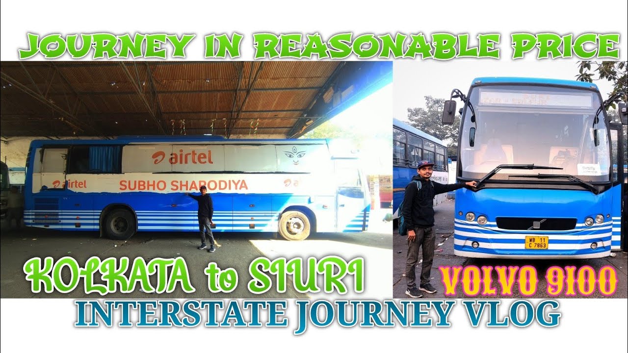 ☞Kolkata to Siuri Journey in WBTC Volvo 9100 Bus | HIGH TRAFFIC & BENT ...