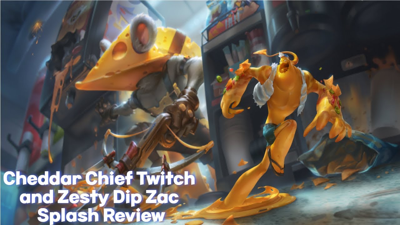 Cheddar Chief Twitch and Zesty Dip Zac Skin Splash Art Review - YouTube