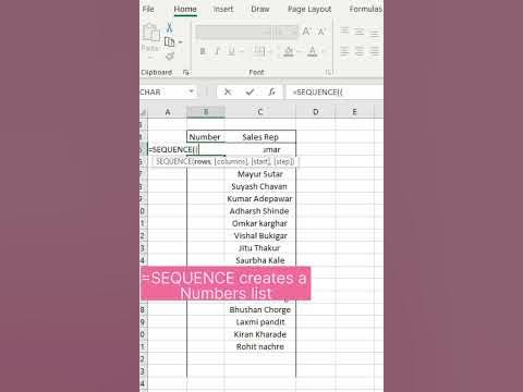 How To Automatically Number Lists in Microsoft Excel #Shots - YouTube