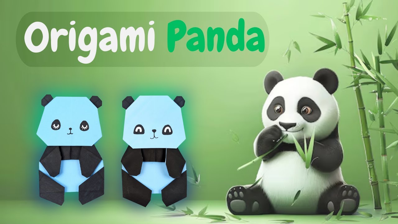 Fold a Cute Panda in Minutes, Easy Origami Tutorial - YouTube
