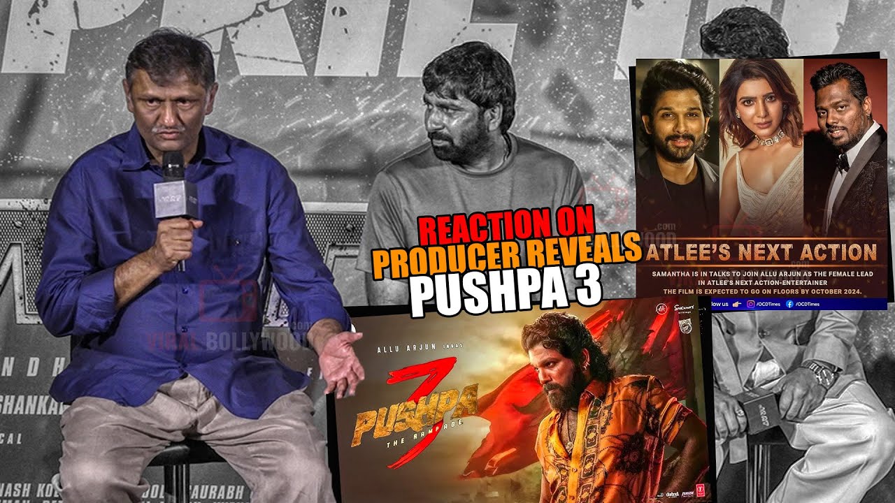 Mythri Movie Producer Reveals Pushpa 3 Shooting | Atlee and Allu Arjun ...