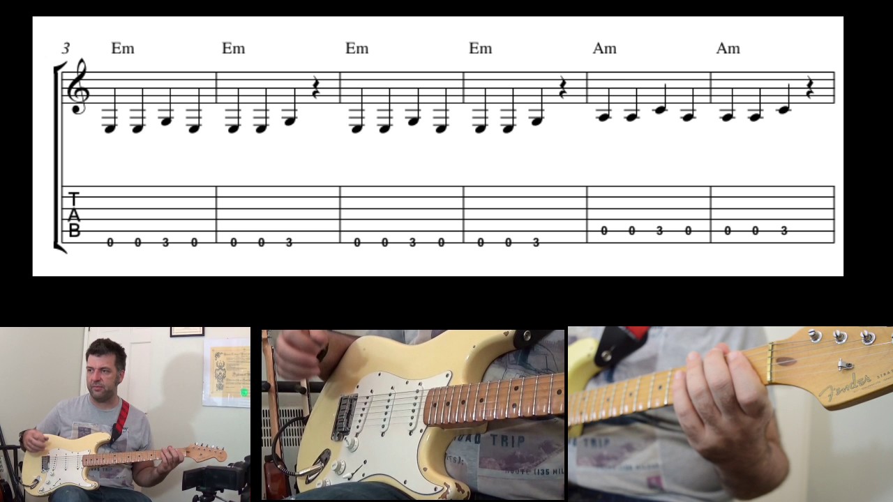 Lesson 2 - Electric guitar beginners method - YouTube