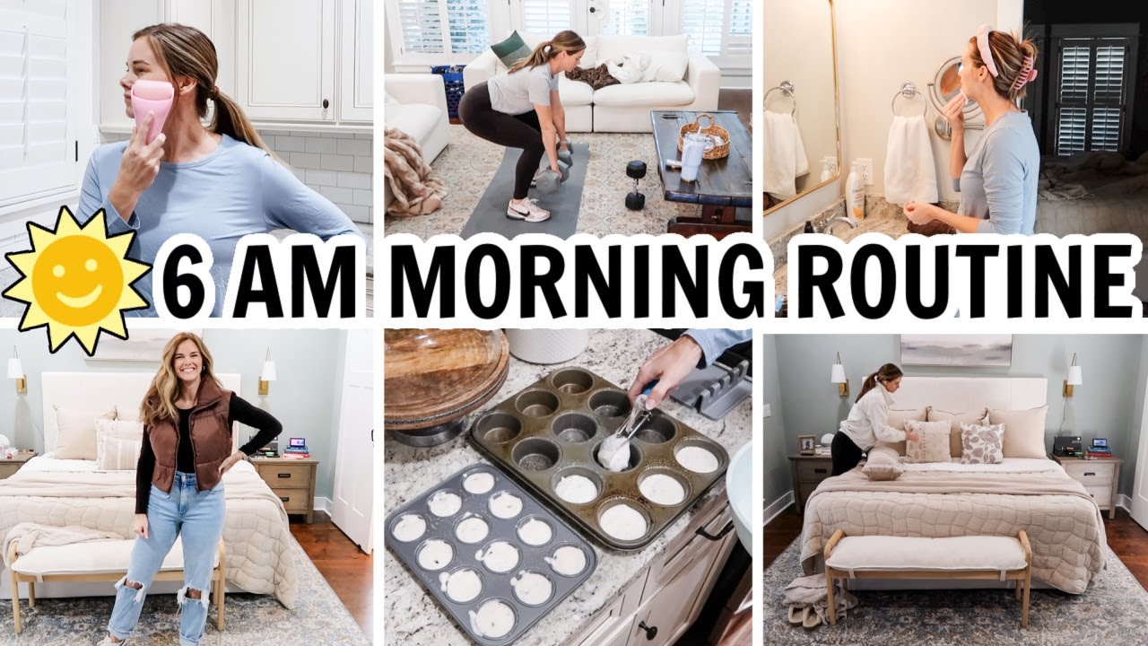 6 AM MORNING ROUTINE | MORNING ROUTINE MOM OF 2 SCHOOL DAY - YouTube