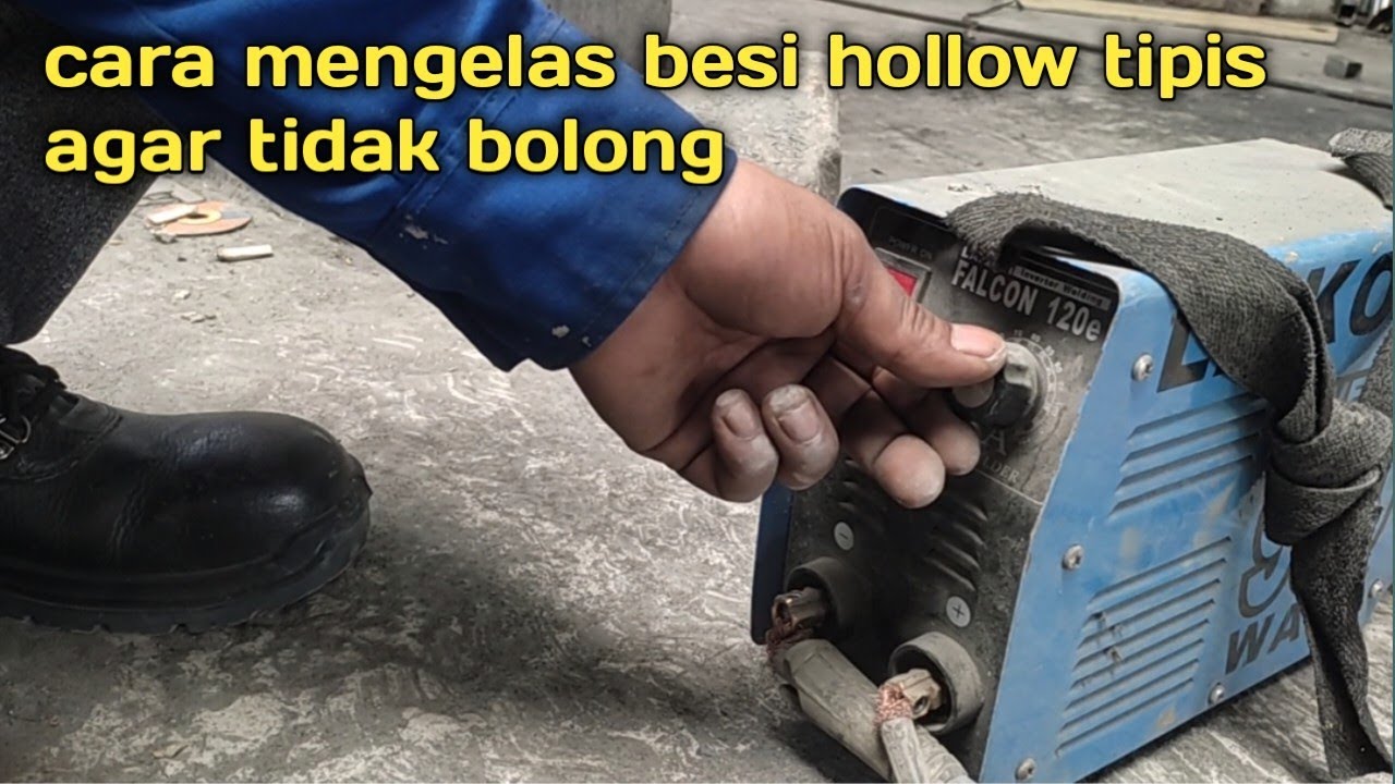 cara ngelas besi hollow tipis biar tidak bolong - YouTube