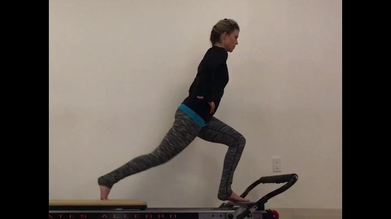 Pilates Exercise: Standing Lunge on Reformer - YouTube