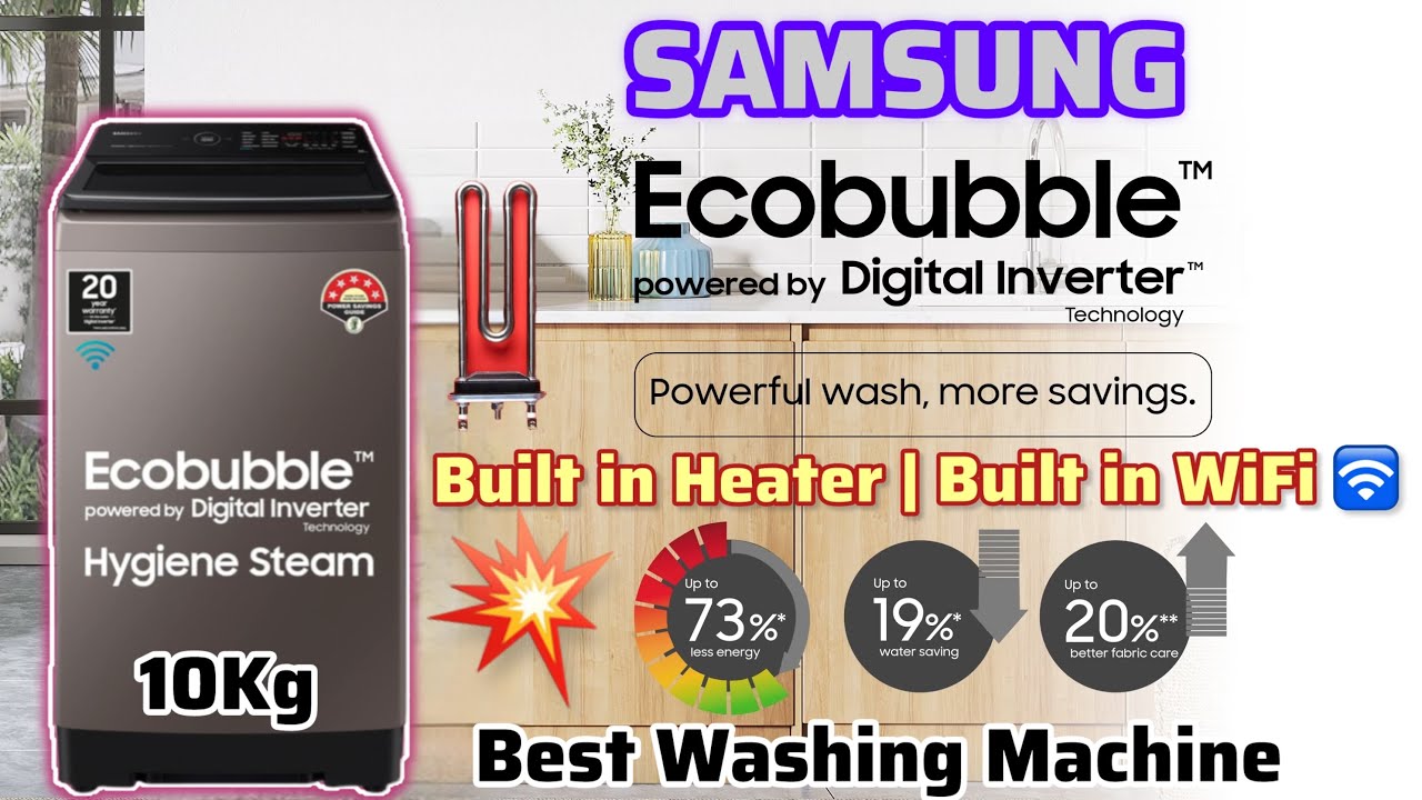 Samsung Ecobubble 10Kg Top load Fully Automatic Washing Machine Demo ...