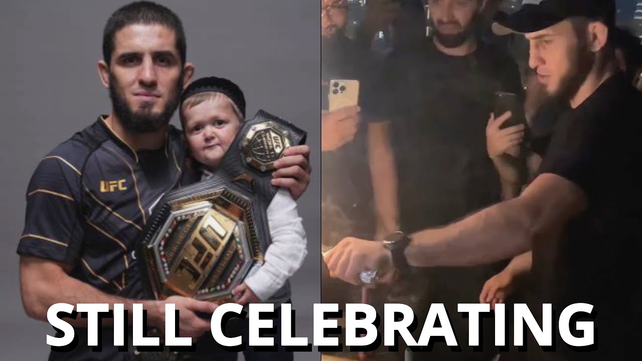 Hasbulla and Islam Makhachev celebrating UFC 280 victory together - YouTube