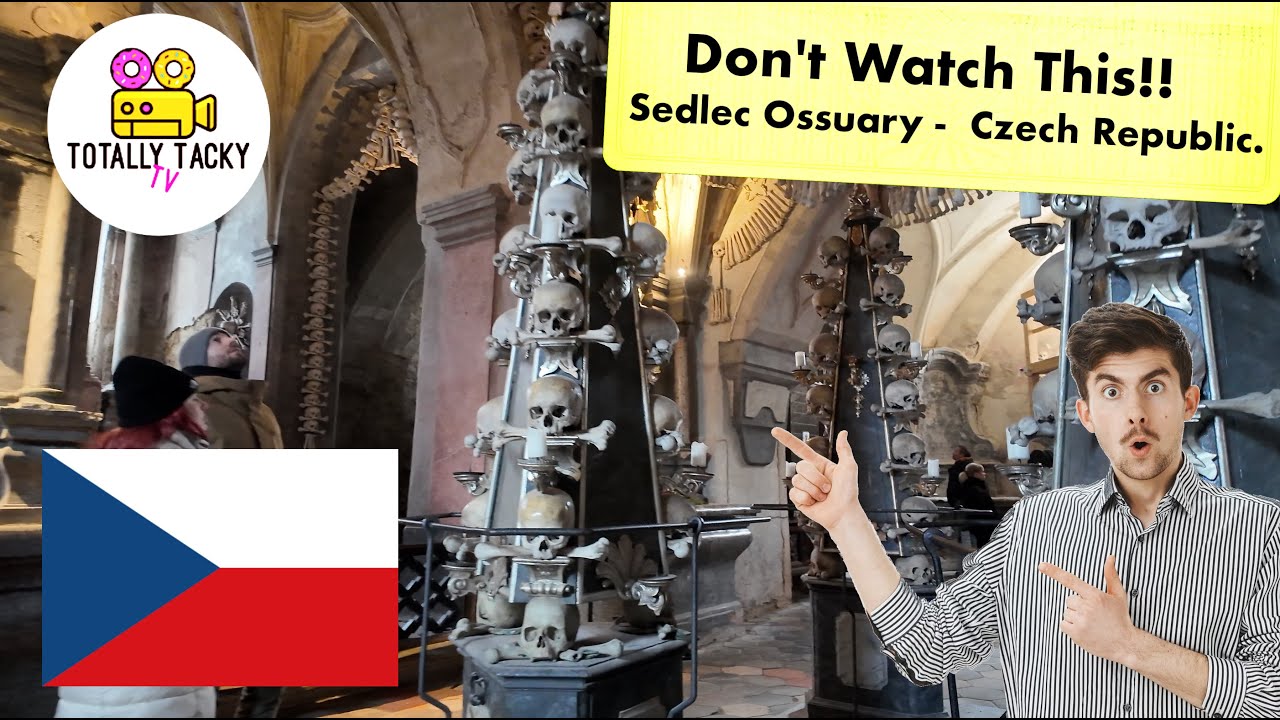 Sedlec Ossuary Bone chandelier - Creepy Human Bones Crypt Prague Czech ...