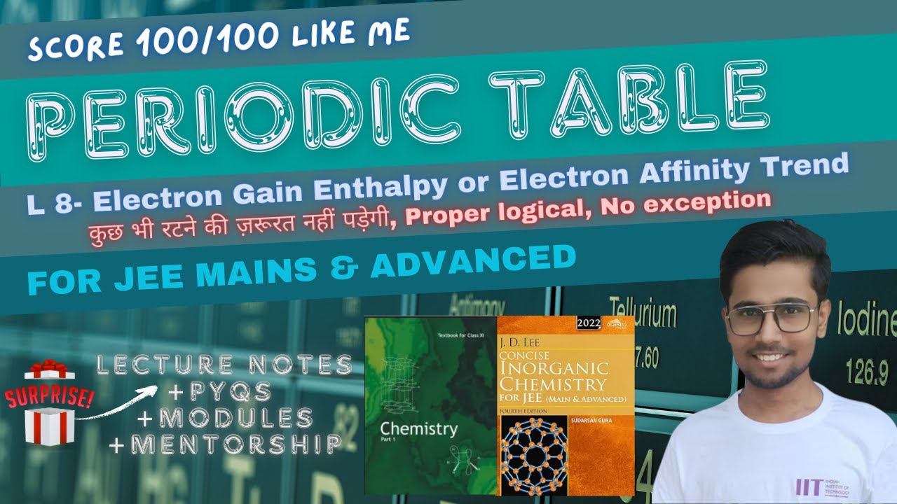 Electron gain enthalpy or electron affinity periodic table class 11th ...