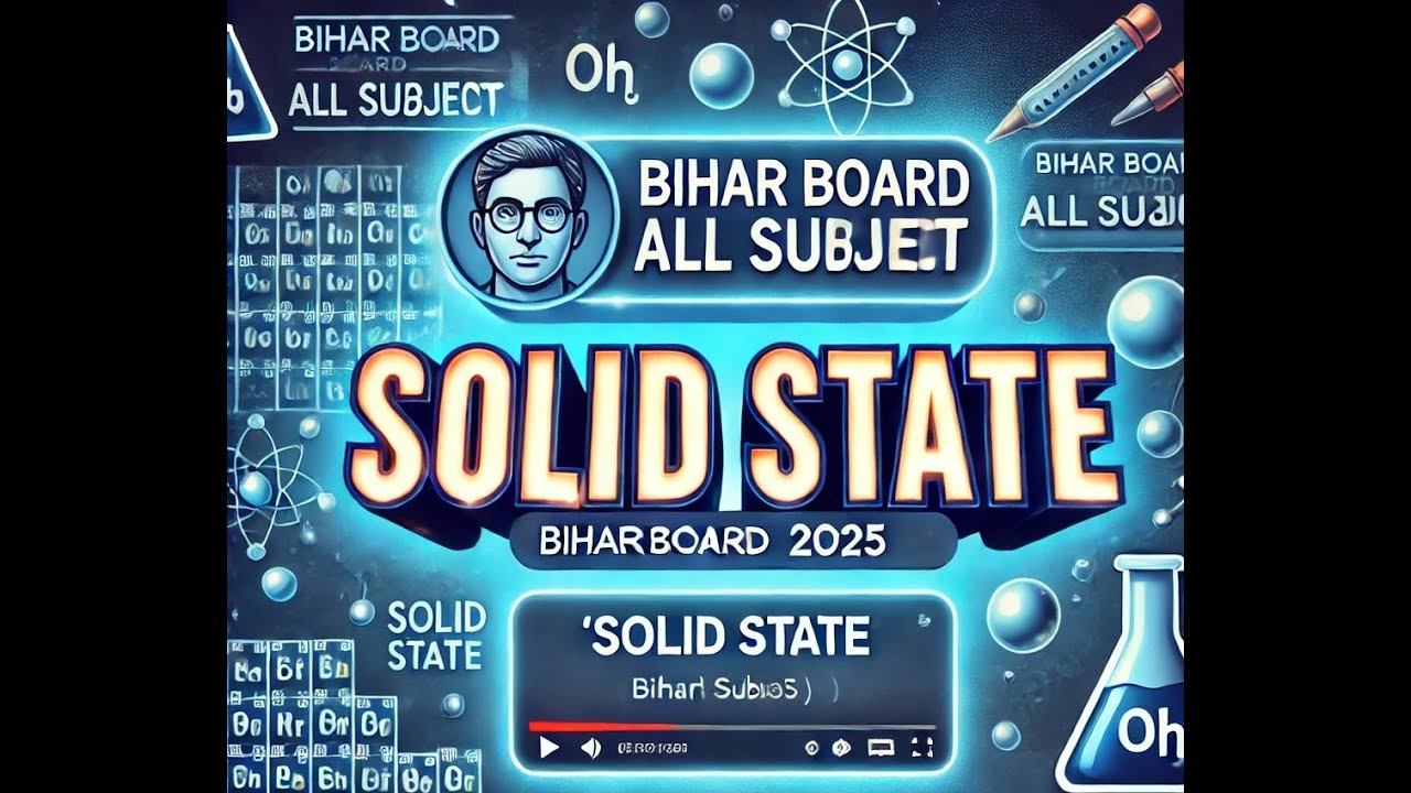 CLASS 12TH CHEMISTRY SOLID STATE CHAPTER 1ST ONE SHOT #chemistry # ...