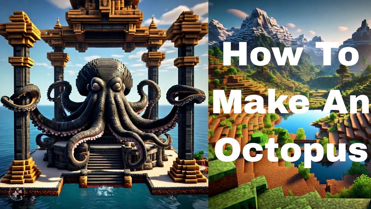How To Make An Octopus 🐙🦑 in |Minecraft| #minecraft #minecraftvideos # ...
