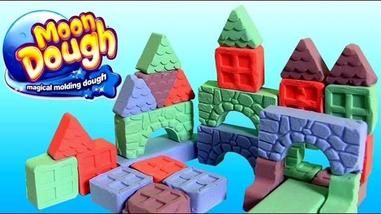 Moon Dough Push N Pop Blocks Building Set Masas Bloques Y Triangulos ...