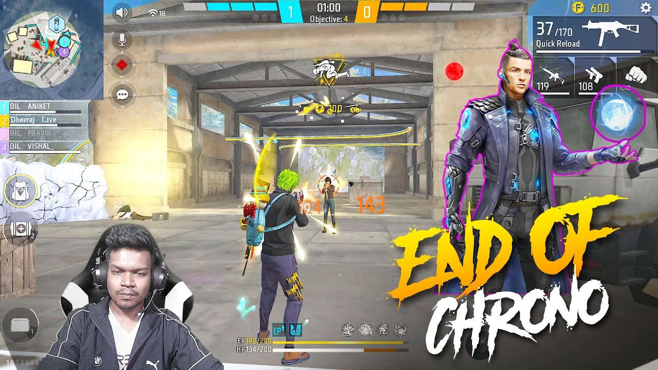 END OF CHRONO FREE FIRE | LAST PLAY WITH CHRONO - YouTube