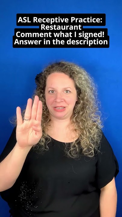 ASL Receptive Practice: Restaurants - YouTube