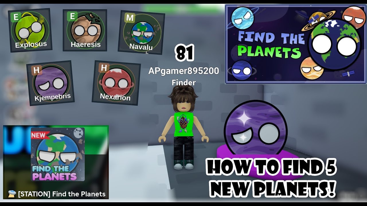 New! Station Area! Find 5 new Planets in "Find the Planets (81)" Roblox ...