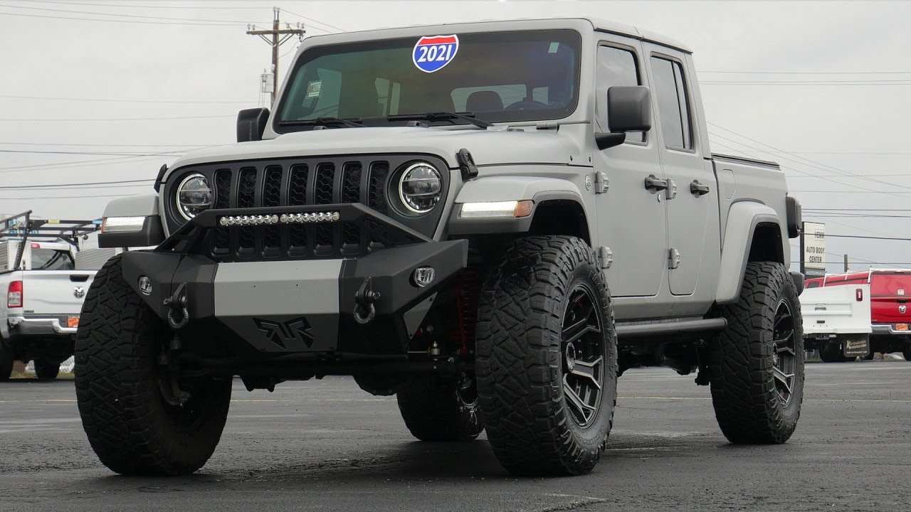 Custom Satin Paint! Lifted 2021 Jeep Gladiator - Rocky Ridge Trucks K2 ...