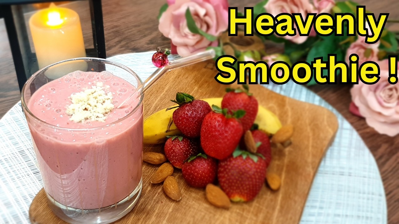 Strawberry Smoothie! An Amazing Smoothie with Only 4 Ingredients! - YouTube