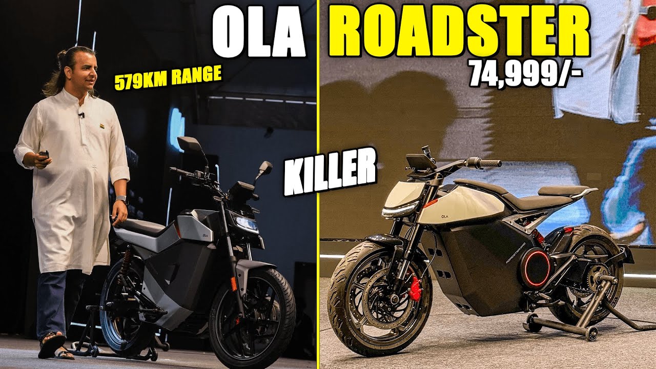 OLA BIKE LAUNCH ! ROADSTER PRO, ROADSTER, ROADSTER X ! 579Km Range ...