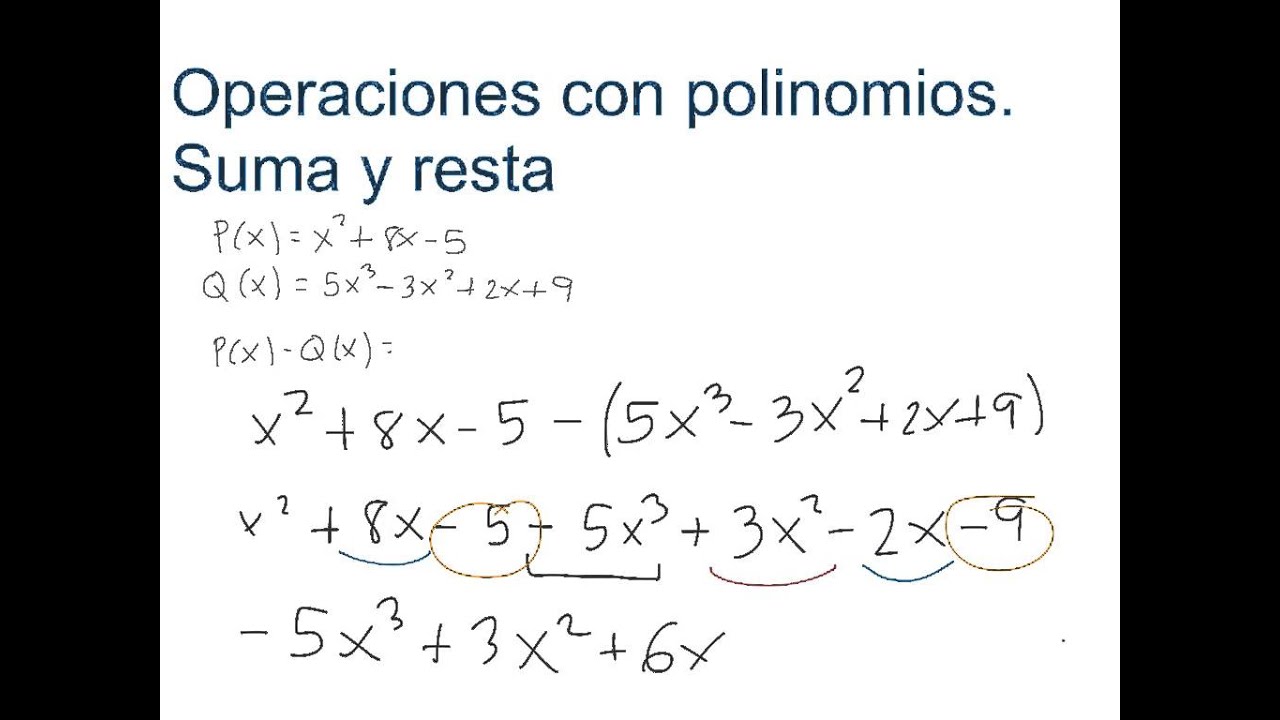 Repaso de operaciones con polinomios - YouTube