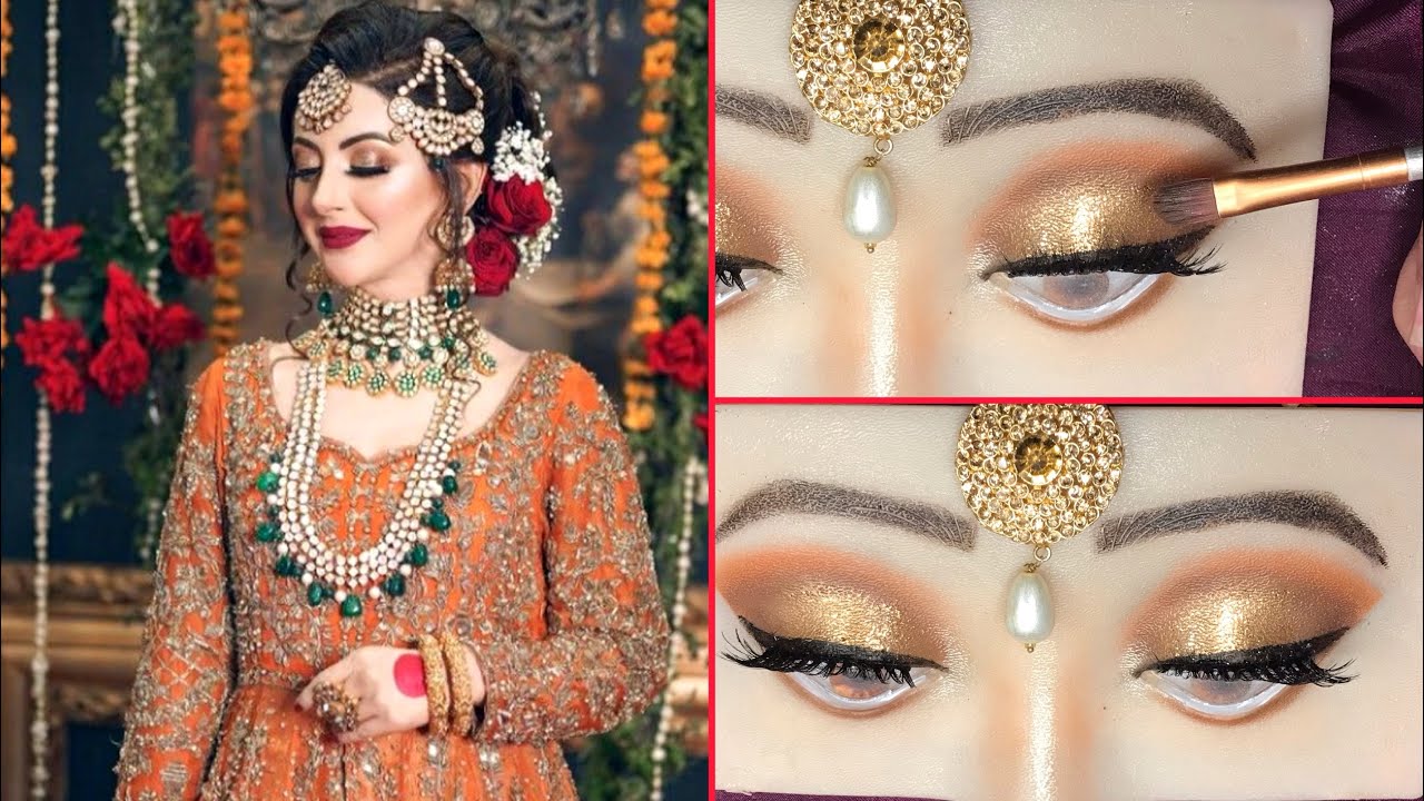 Beautiful Party and Bridal Eye Makeup Tutorial For Beginners ⭐️ 💫 - YouTube