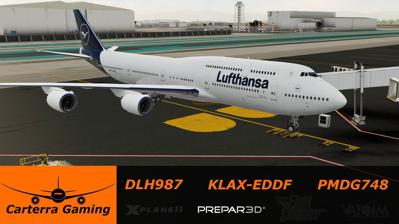 Prepar3d V5 FLight - PMDG 747-8, KLAX-EDDF - Part 1 - YouTube
