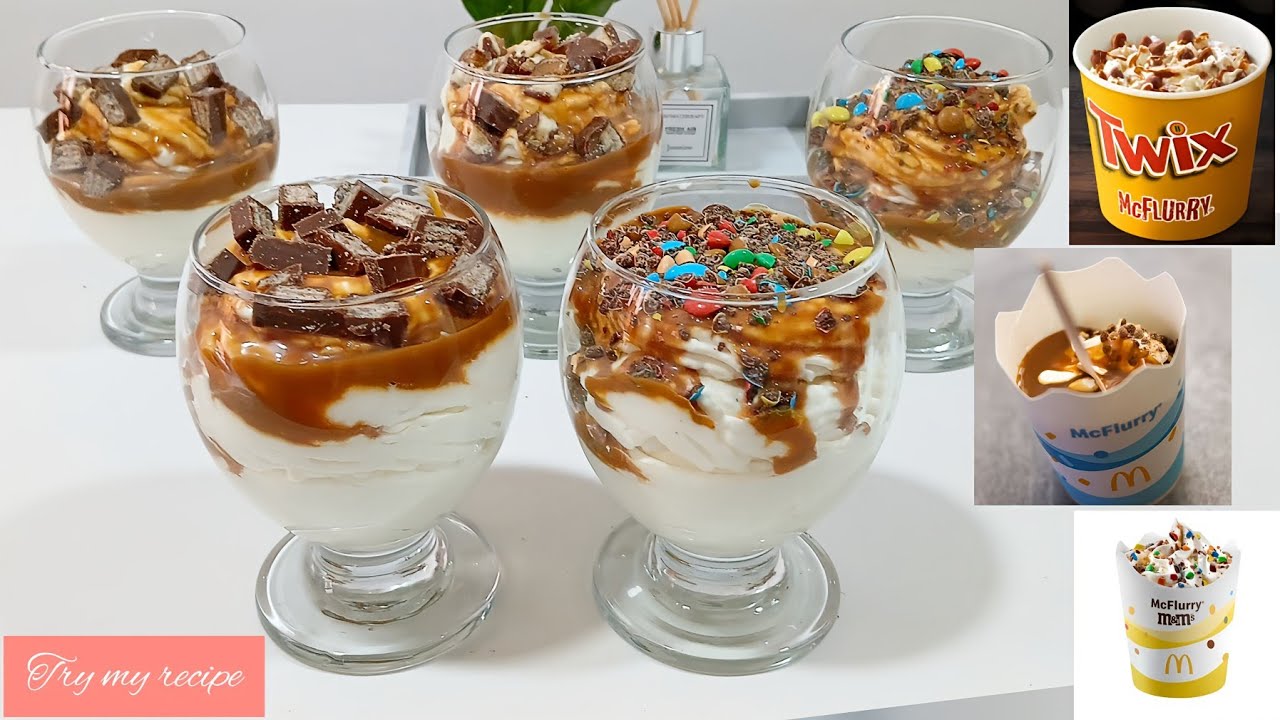 Mcdonald's Mcflurry recipe at home - ماكفلوري منزلي - YouTube
