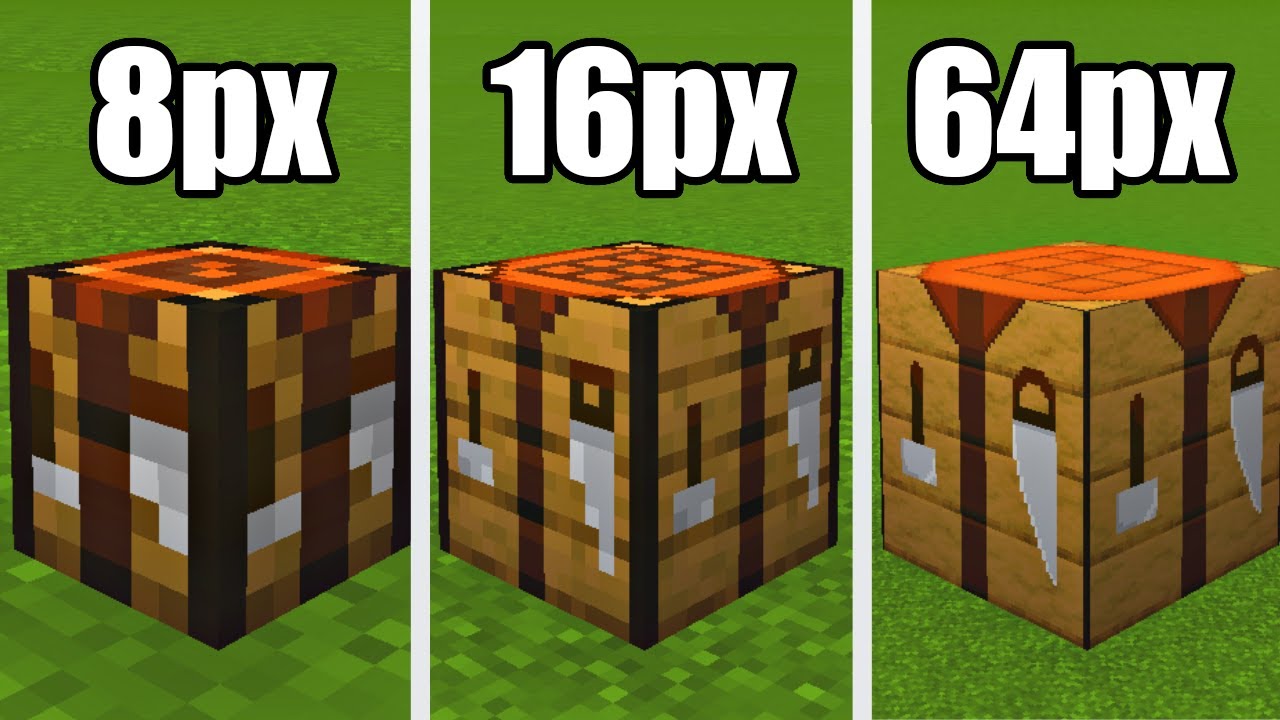 textures in 8px vs 16px vs 64px - YouTube