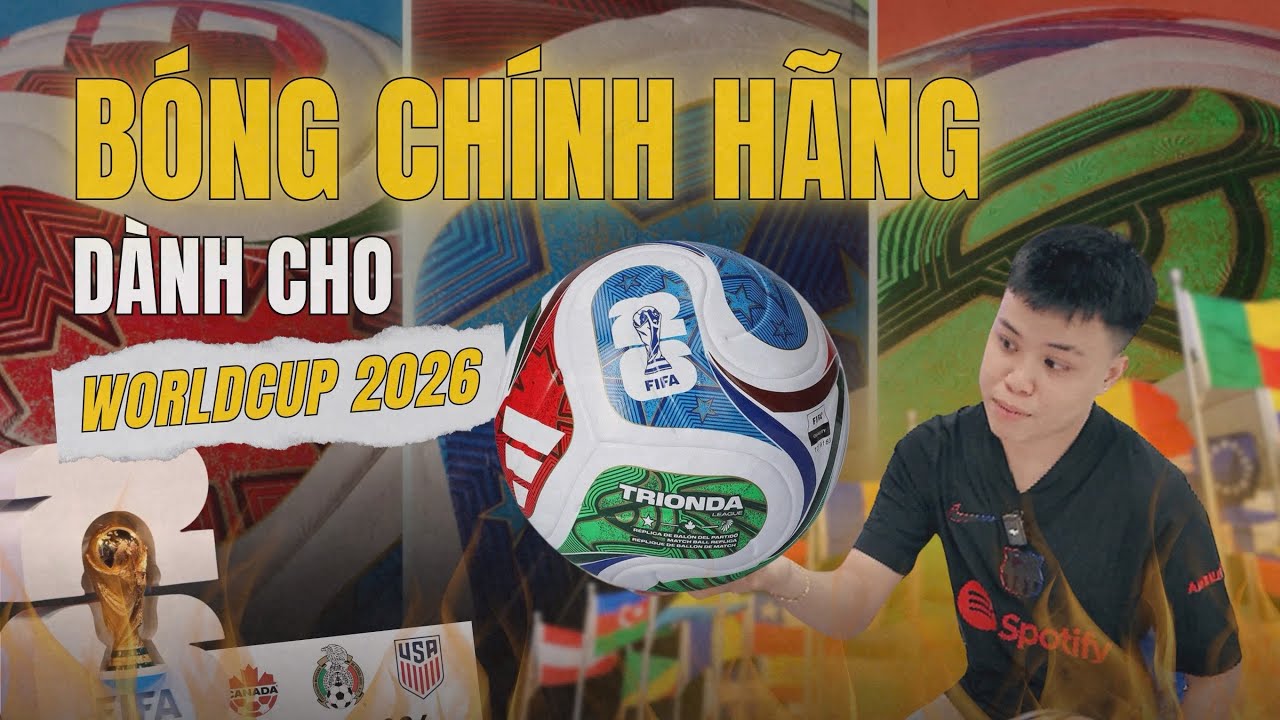 REVIEW BÓNG WORLDCUP 2026 CHÍNH HÃNG : Bản League ~1 triệu vs Bản Pro ...