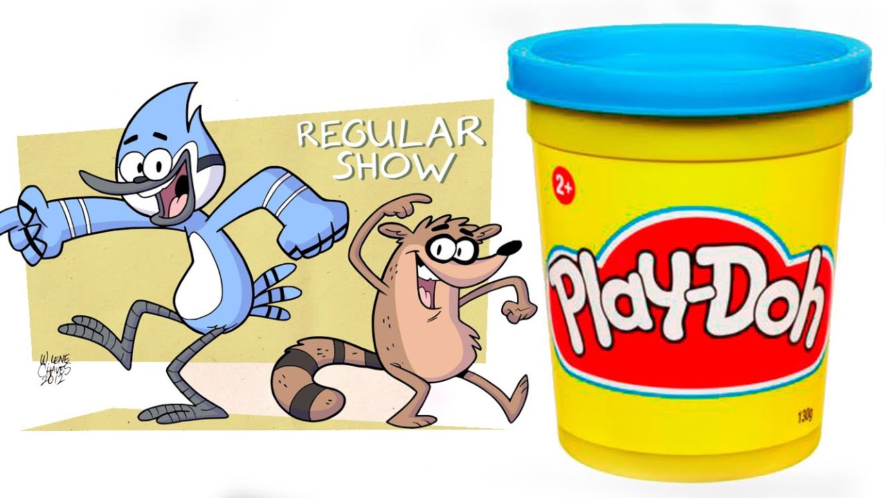 Play Doh Regular Show Rigby vs Mordecai - How to Make PlayDough Rigby ...