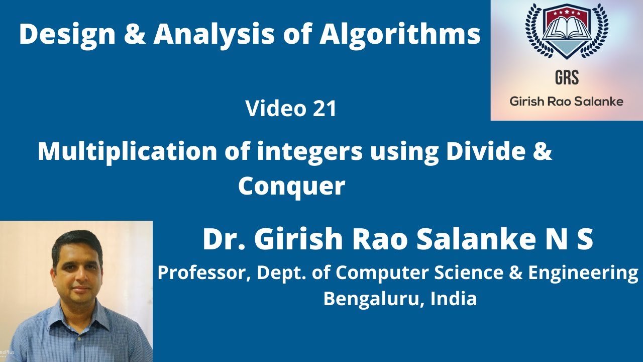 21 Multiplication Of 2 Integers Using Divide Conquer YouTube 21 Multiplication Of 2 Integers Using Divide Conquer YouTube