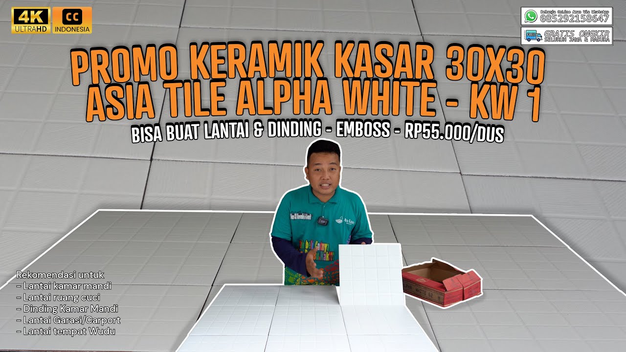 PROMO KERAMIK KASAR 30X30 BISA BUAT LANTAI & DINDING - ASIA TILE ALPHA ...