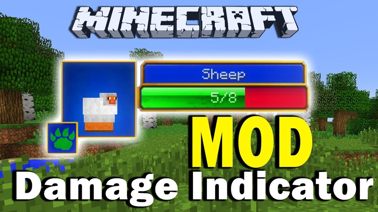 Minecraft Hit Splat Damage Indicator MOD - YouTube