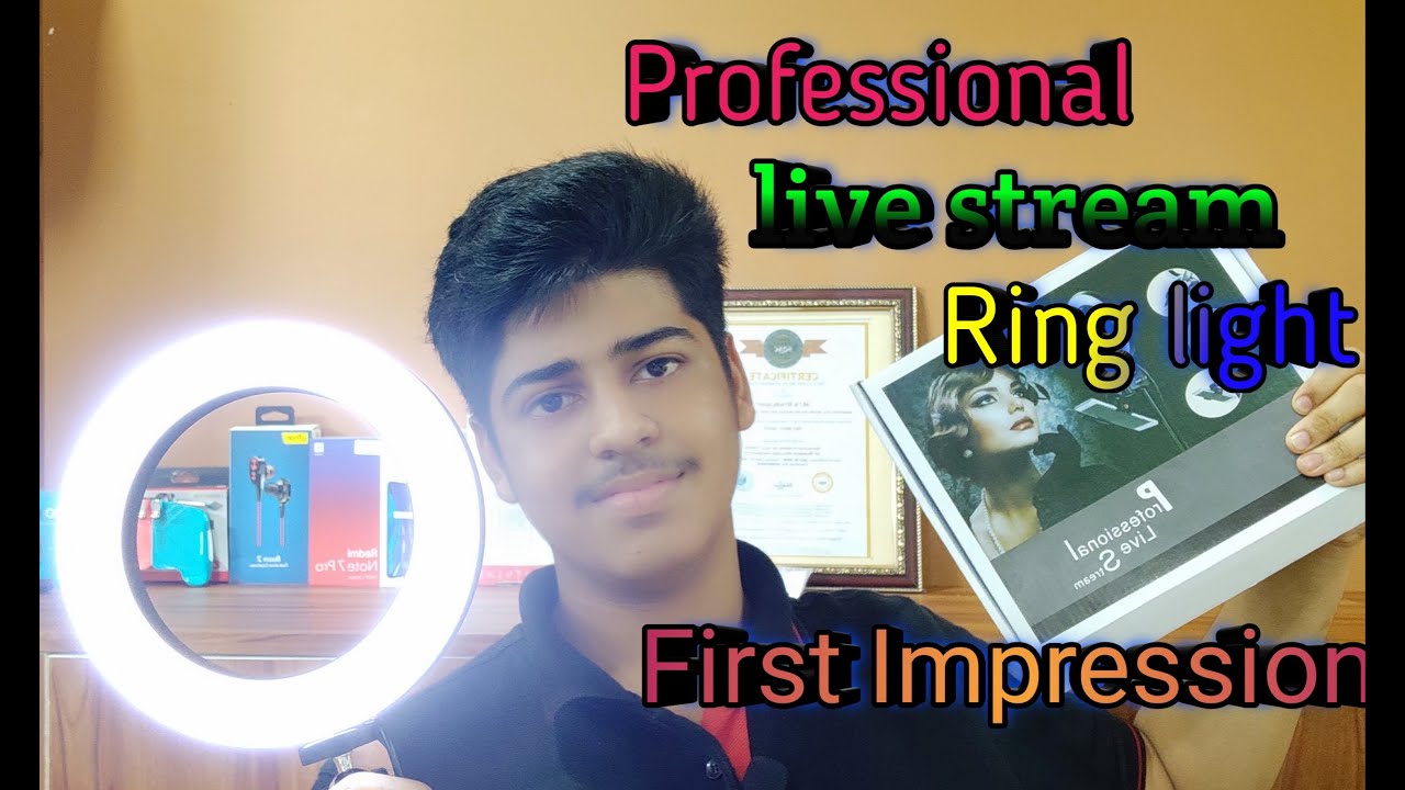 Unboxing of professional live stream ring light - YouTube