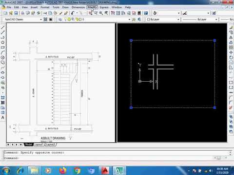 Cara Buat Denah Bangunan dan Jalan Autocad 2007 - YouTube