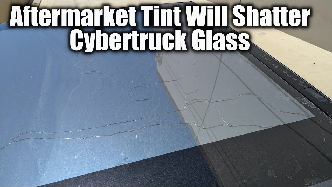 Aftermarket Tint Shatter's Cybertruck Roof Glass! - YouTube