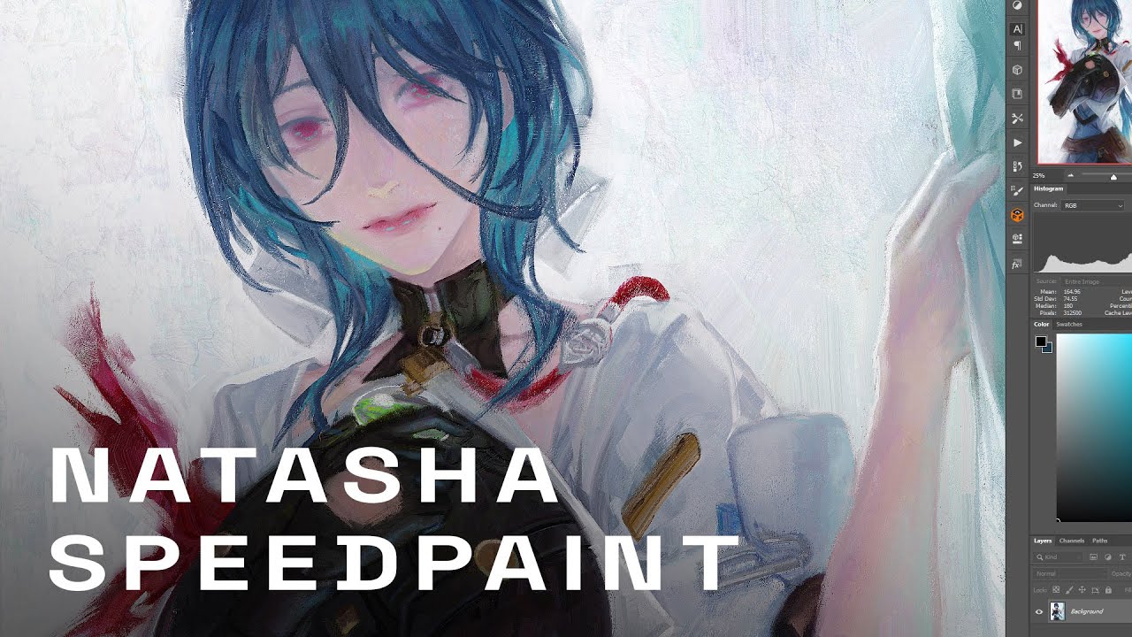 Natasha Honkai Star Rail | Photoshop SPEEDPAINT - YouTube