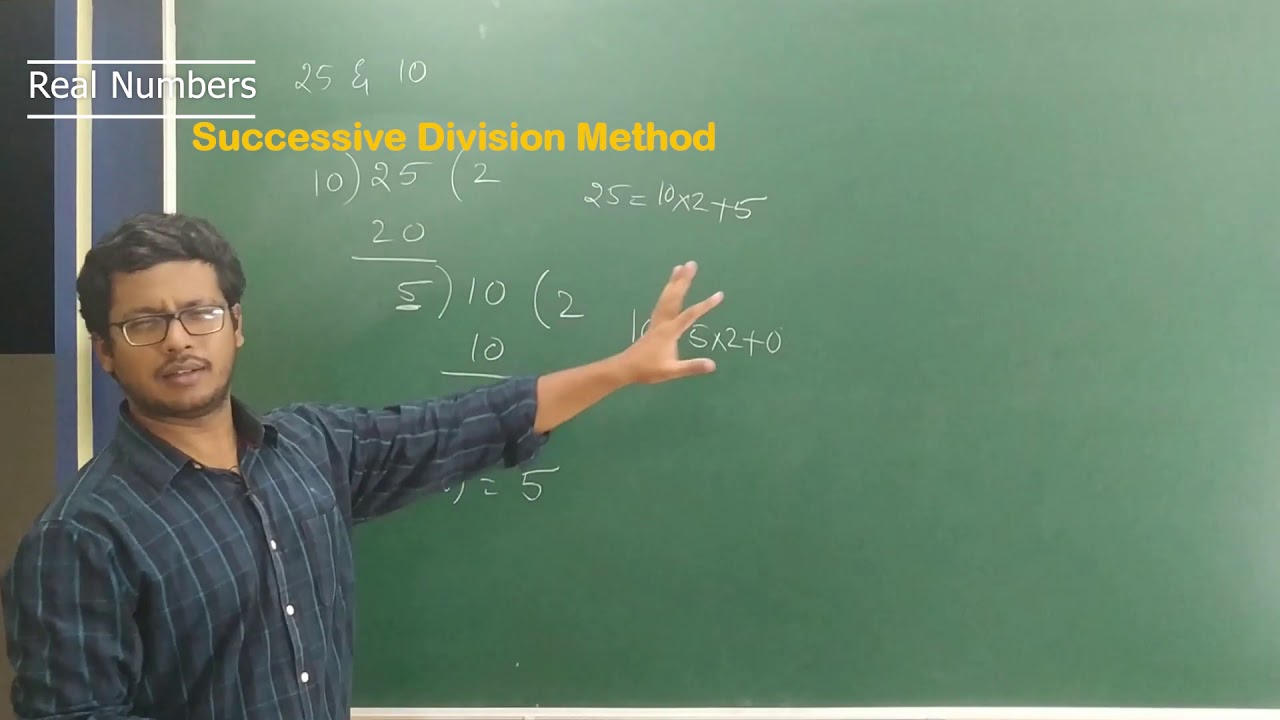 Simple Example Of Finding HCF Of 25 And 10 Using EDL - YouTube