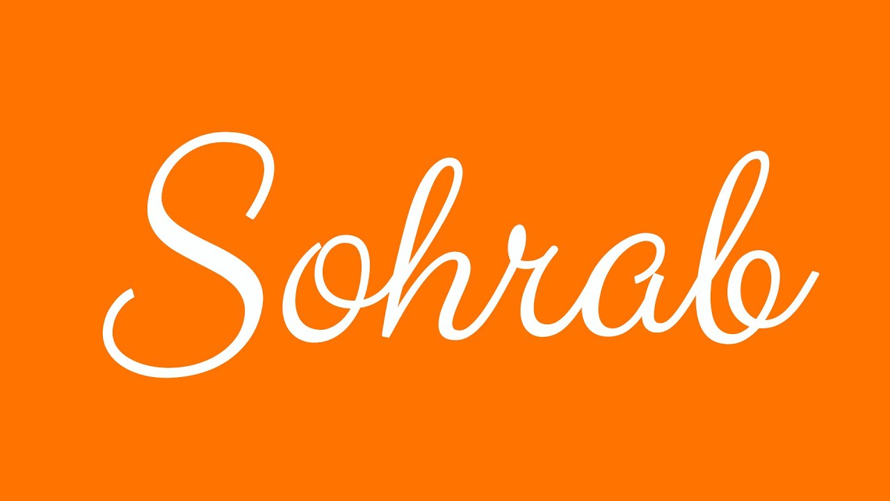Learn how to Sign the Name Sohrab Stylishly in Cursive Writing - YouTube