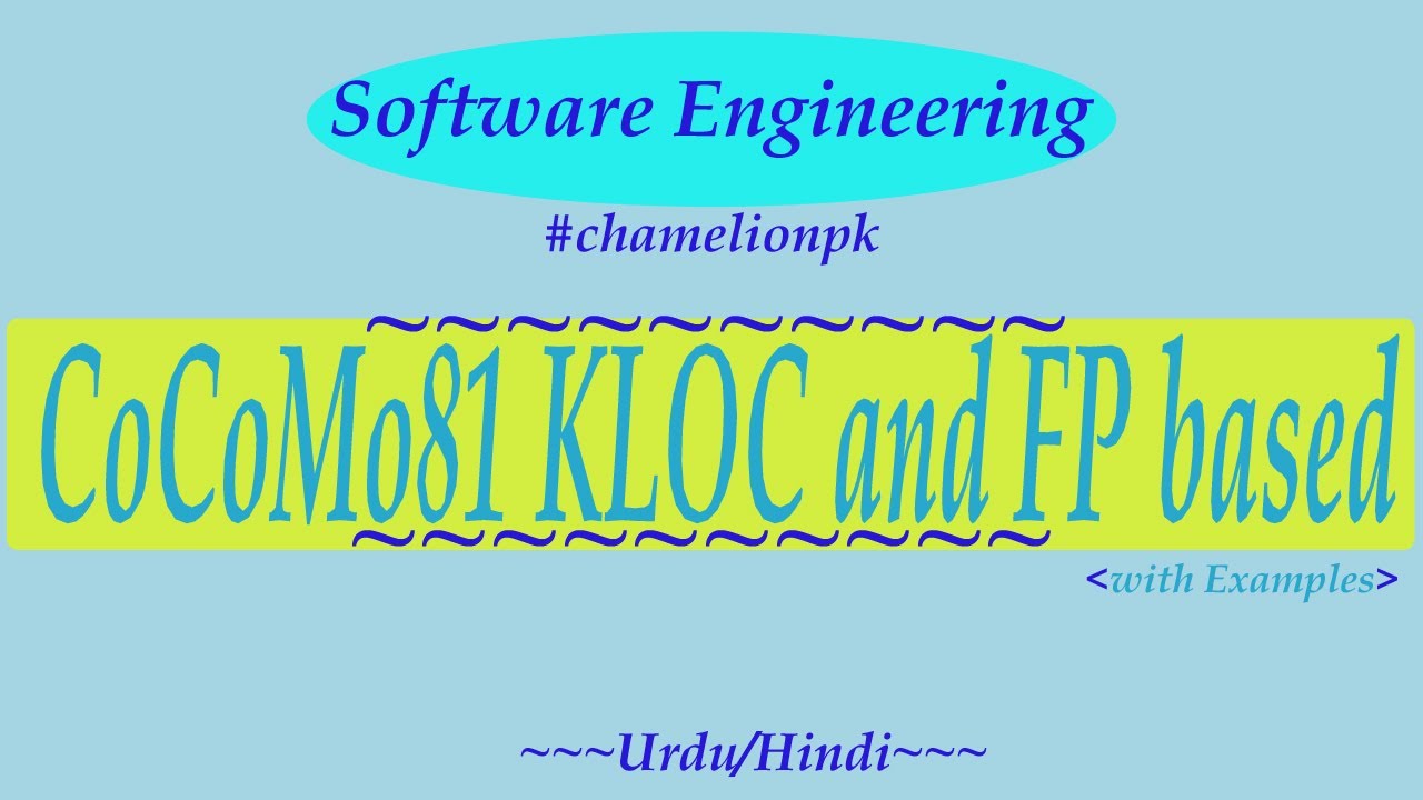 Lecture 50 Cocomo81 Cost Estimation Loc And Fp Based Examples Youtube