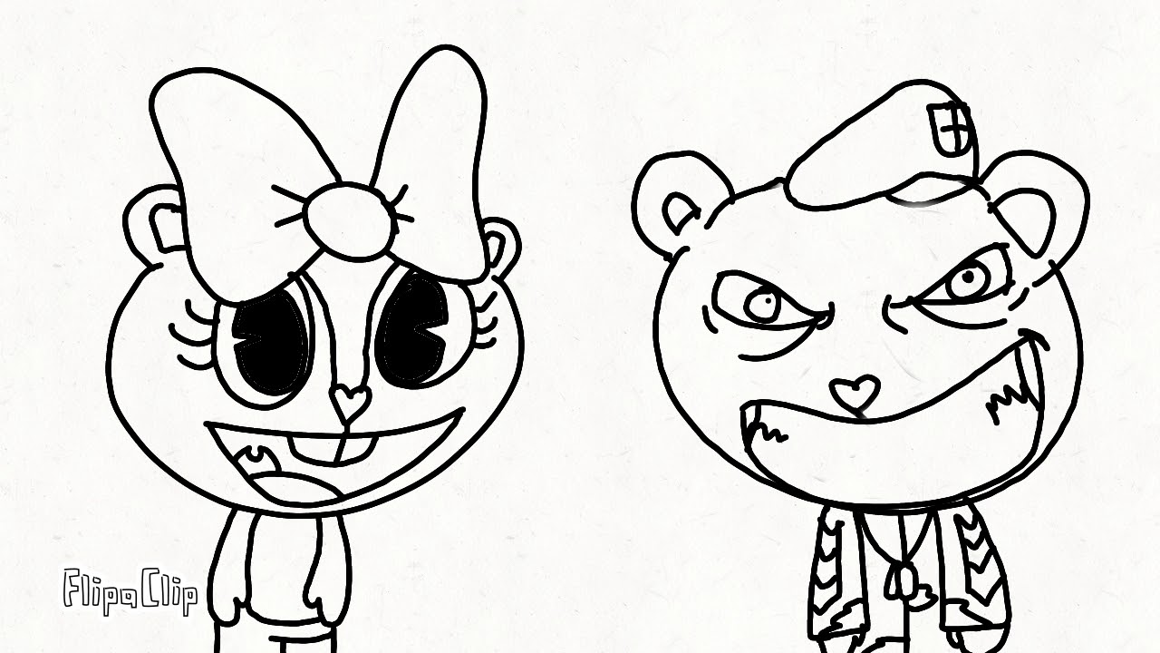 Flippy kills giggles htf - YouTube