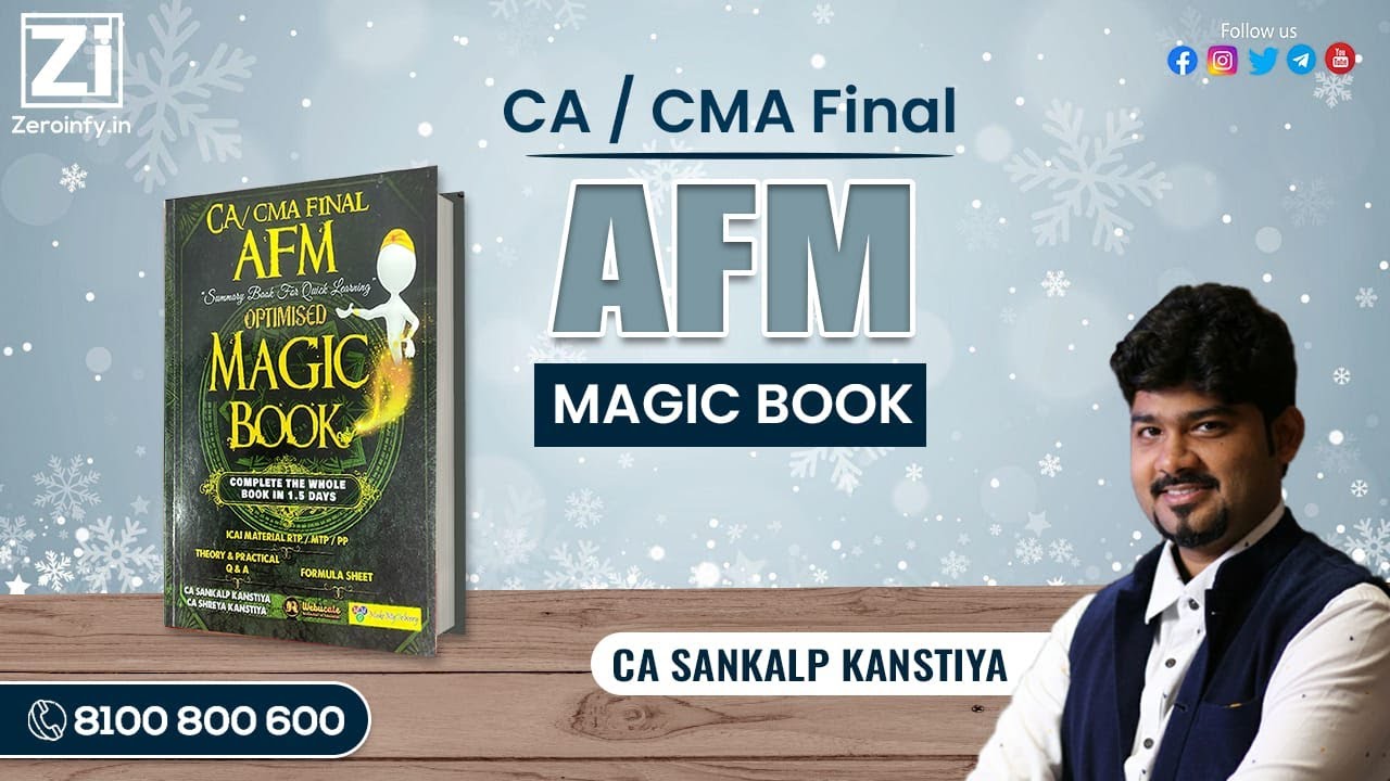 CA Final AFM Magic Book By CA Sankalp Kanstiya - YouTube