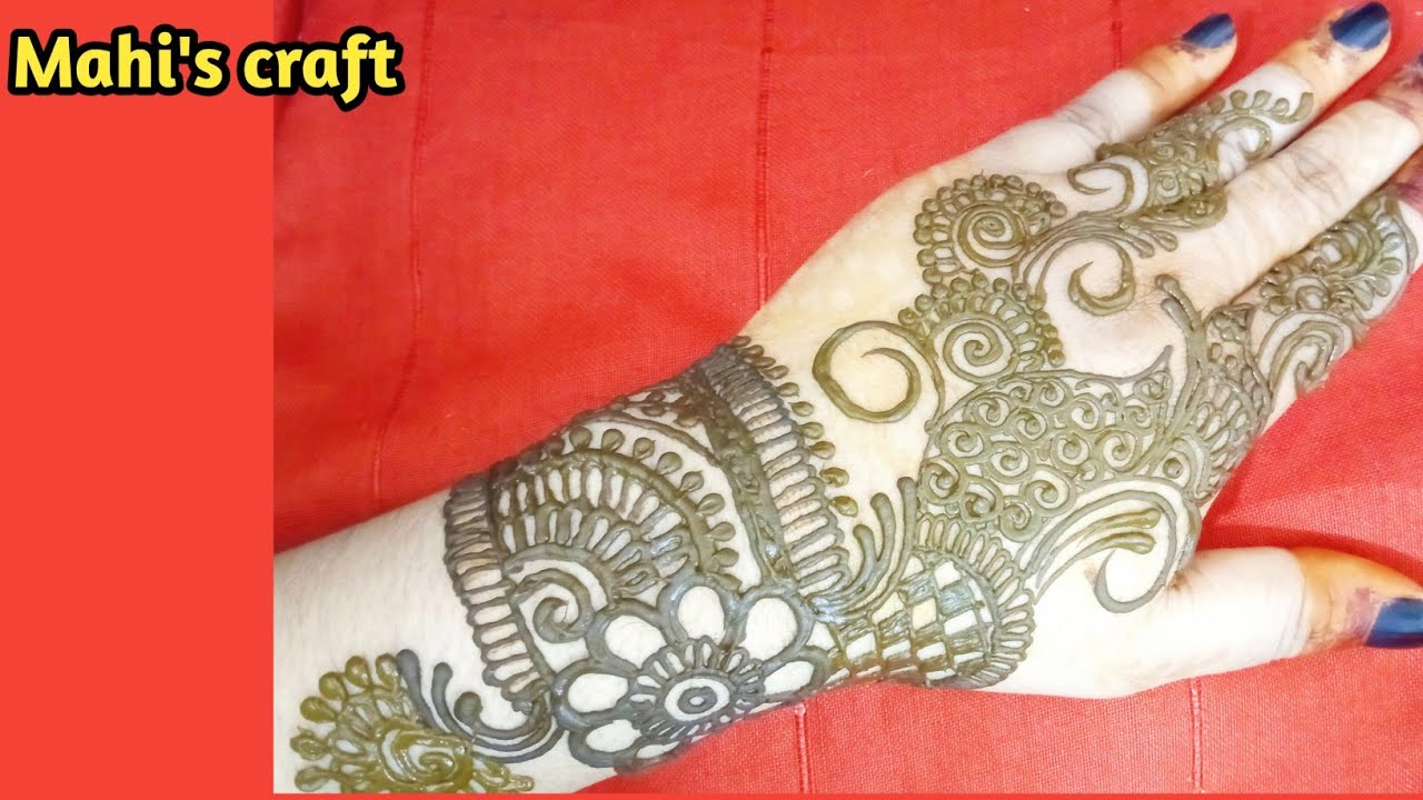 Very easy & beautiful mehndi design by mahi ||Mahi's craft - YouTube